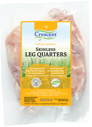 Crescent Foods Skinless Leg Quarters | Halal | 16 pieces - Walmart.com