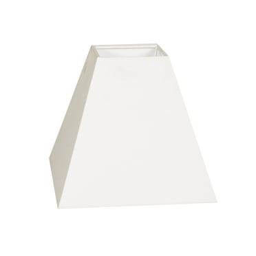 Simplee Adesso White Fabric Uno Lamp Shade, 10"H x 14"D, Adult Use ...