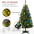 HOMCOM Pre-lit 5' Artificial Christmas Tree with Warm White or Colorful ...