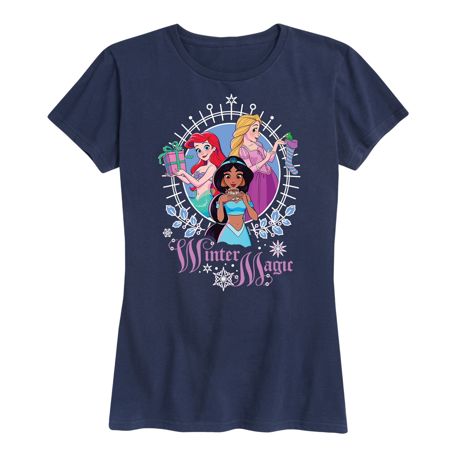 Disney Princess - Winter Magic - Women's Short Sleeve Graphic T-Shirt ...
