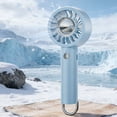 BSJJY Blue Outdoor Fan, Magnetic Aromatherapy, Mosquito Repellent, LED ...