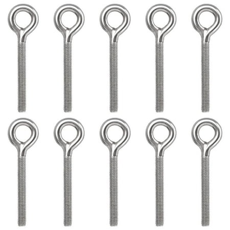 10 Pcs M8 Eyebolt, Stainless Steel Eyebolt M8 Anchor Bolt Ring Bolts ...