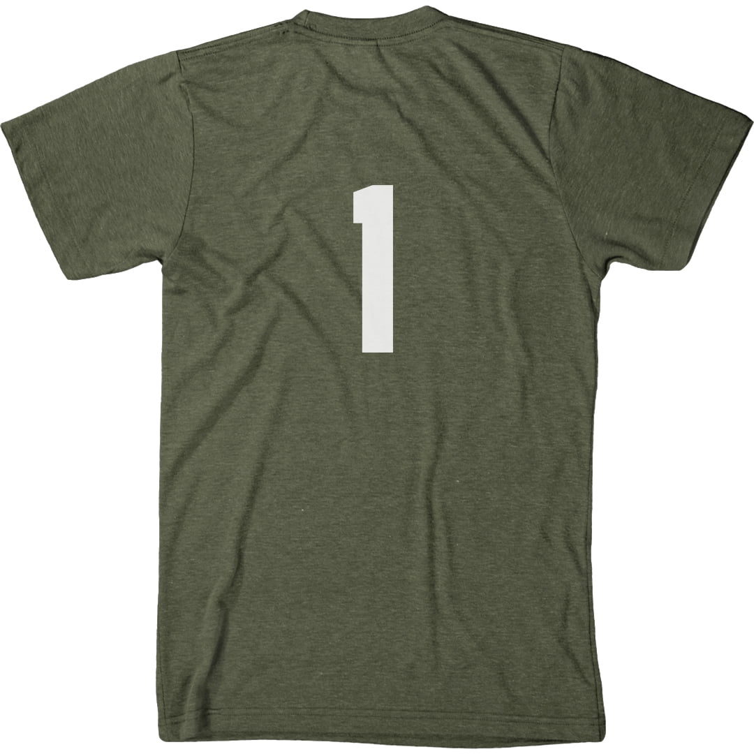 Standard White Jersey Number 1 Men's Modern Fit T-Shirt - Walmart.com