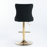 Modern Swivel Bar Stools Set of 2, Adjustable Height, Velvet, Wing Back ...