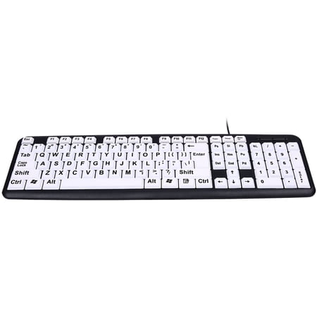 Large Print Keyboard Wired Large Letter Key Keyboard USB Keyboards for ...