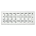 Imperial 4-inch x 12-inch White Steel Painted Louvered, Floor Register ...