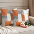 Abstract Outdoor Throw Pillow Covers Set of 2, Yellow Gray Block ...