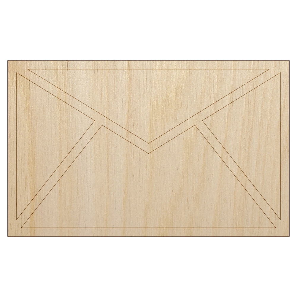 Envelope Mail Wood Shape Unfinished Piece Cutout Craft DIY Projects - 4 ...