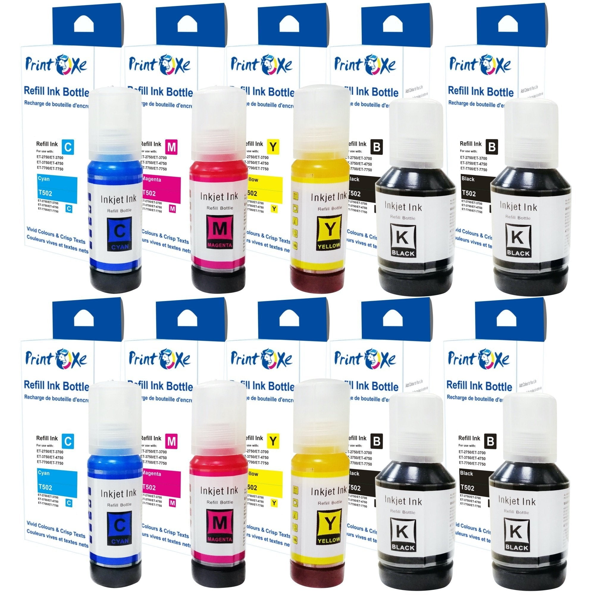 Click here for Printoxe T502 Compatible Ink 10 Refill Bottles; 2... prices