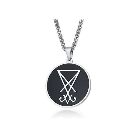 ALmi Stainless Steel Goth Gothic Witch Seal of Lucifer Sigil of Lucifer ...