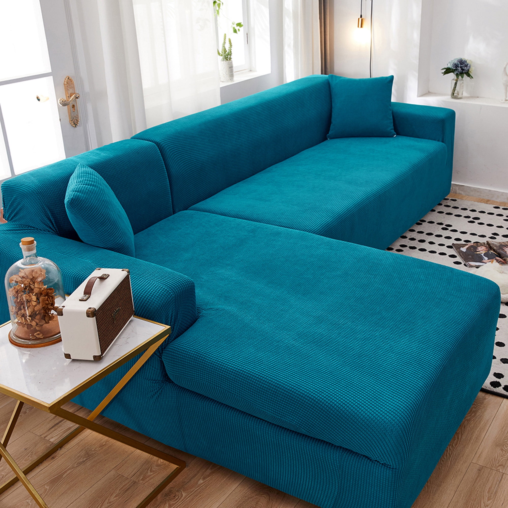 LELINTA Sofa Covers For L Shape Polyester Fabric Stretch Slipcovers 3 LELINTA Sofa Covers For L Shape Polyester Fabric Stretch Slipcovers 3