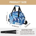Blue White Florals Insulated Lunch Bag Reusable Quilted Lunch Box ...