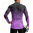 Abstract Digital Mesh & Gradient Print Long Sleeve Cycling Jersey for ...