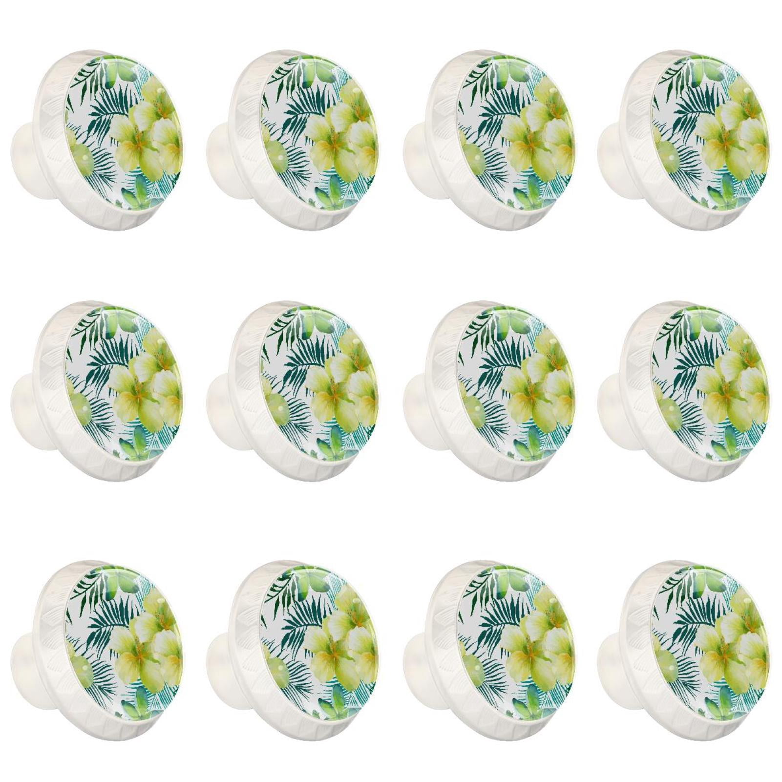 12 Pcs Tropical Palm Flower Knobs for Kitchen Cabinet Cupboard Dresser ...