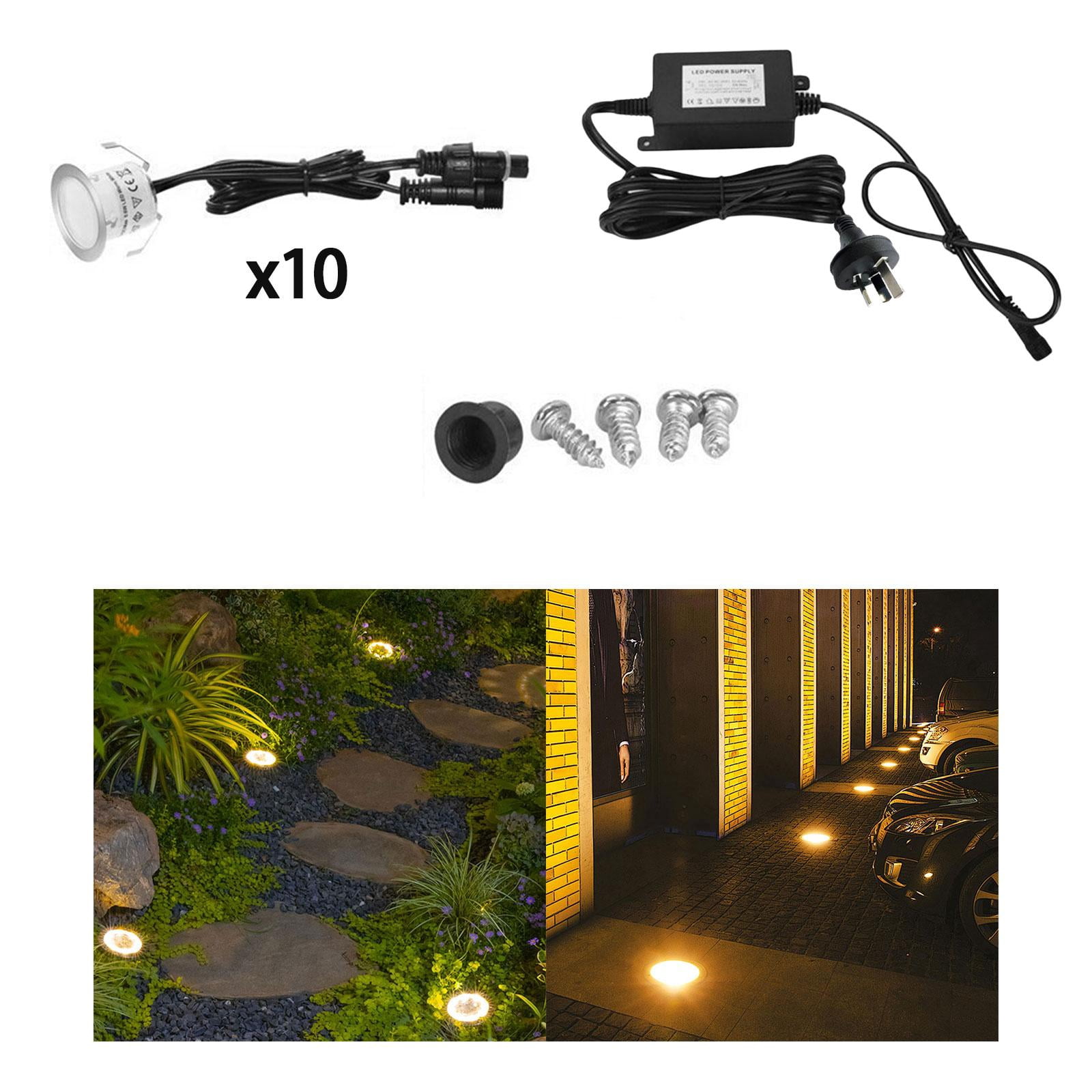 Luz LED impermeable Sharpla para jardín 10 Uds color blanco | Walmart ...