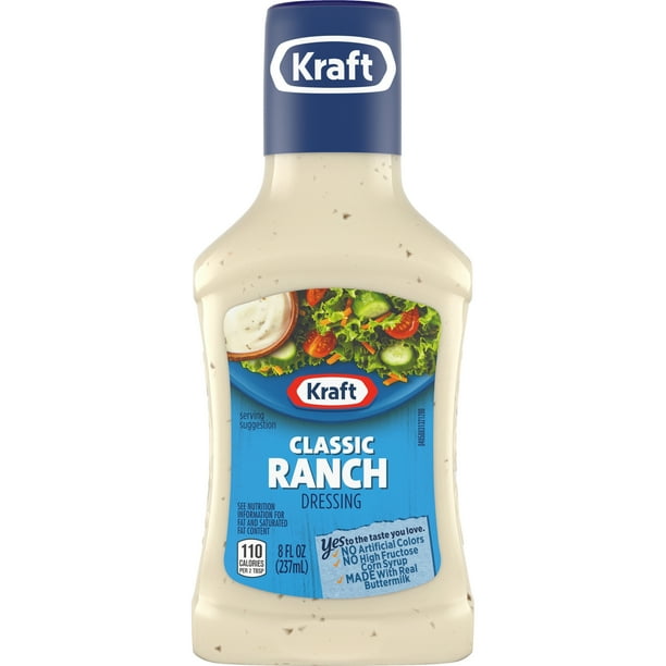 Kraft Classic Ranch Dressing 8 fl oz Bottle - Walmart.com - Walmart.com