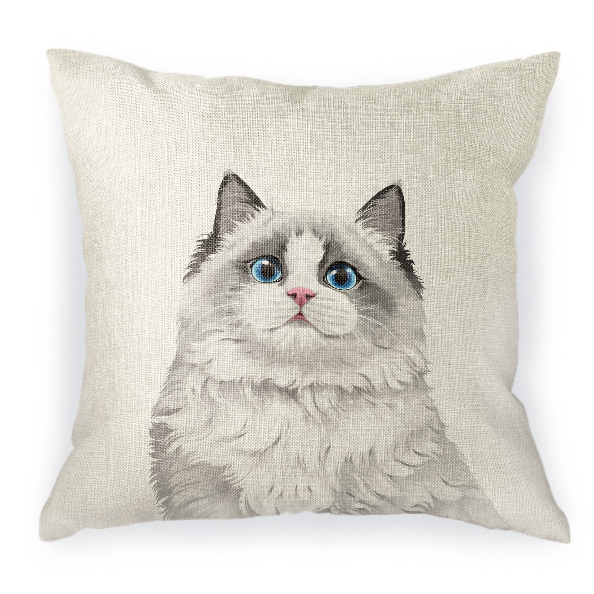 FINCIBO 18x18 inch Square Decorative Throw Sofa Pillow Cases, Cute ...