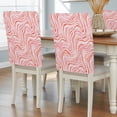 Abstract Pink Waves Chair Back Covers Set of 2, Art Boho Marble Swirls ...