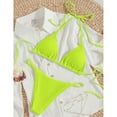 Womens Bikinis Summer Solid Color Halter Push Up Bra With Thongs