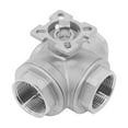 Ball Valve DN8/DN10/DN15/DN20/DN25 Stainless Steel High Platform Three-way Female Thread Ball ...