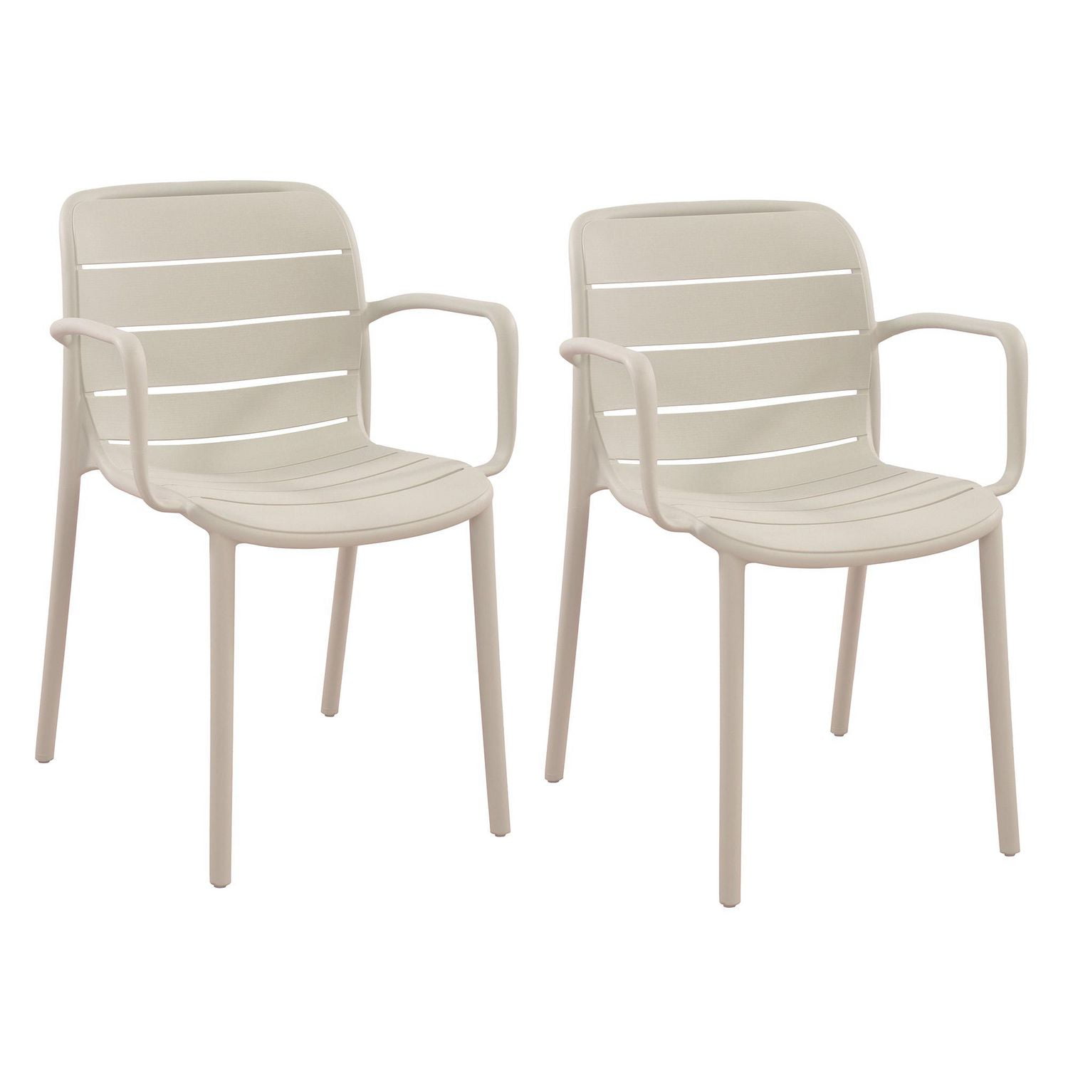 Click here for Patioflare Stacking Armchairs  Cream  2-Pack prices