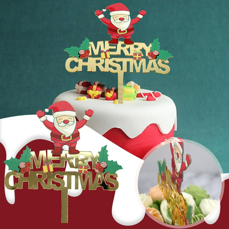 Merry Christmas Cake Topper