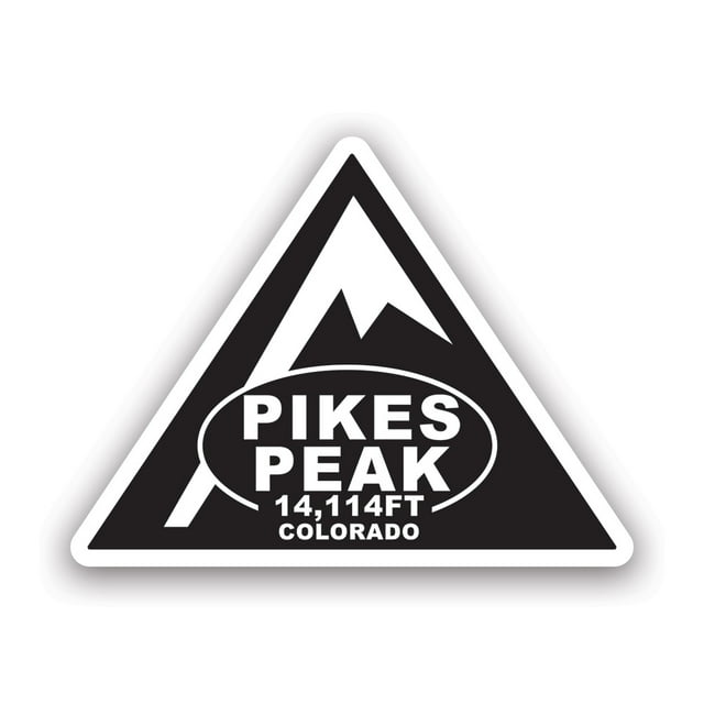 Triangle Pikes Peak Sticker Decal - Self Adhesive Vinyl - Weatherproof - Made in USA - co ...
