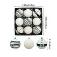 9-Pack Flocked Velvet Christmas Ornaments Set,3.15 Inch Diameter ...