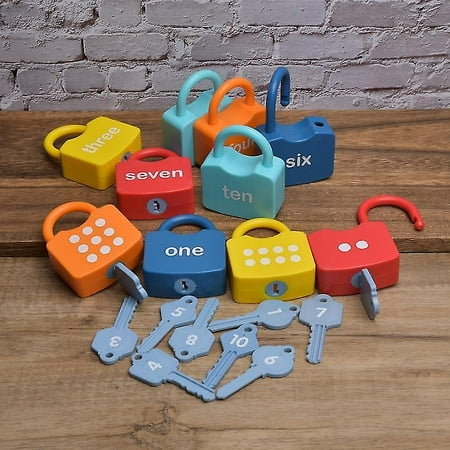 Plastic Montessori Locks Set Cognitive Numbers Locking Preschool ...