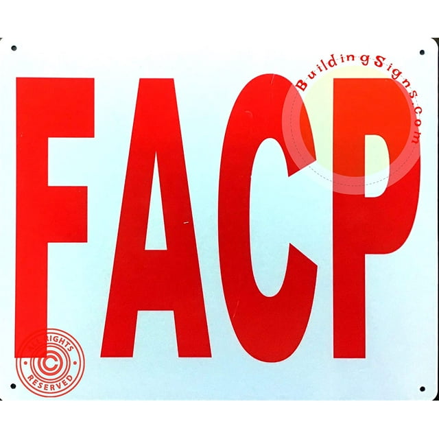 FACP Sign-Fire Alarm Control Panel Sign (Reflective !!, Aluminum-Rust ...