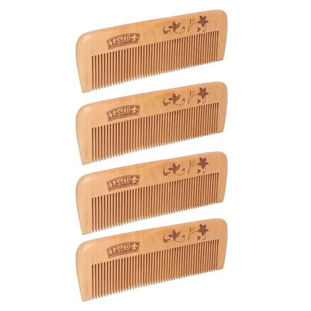 Wooden Hair Comb, Peach Wood Comb Prevent Static Reduce Split Ends ...
