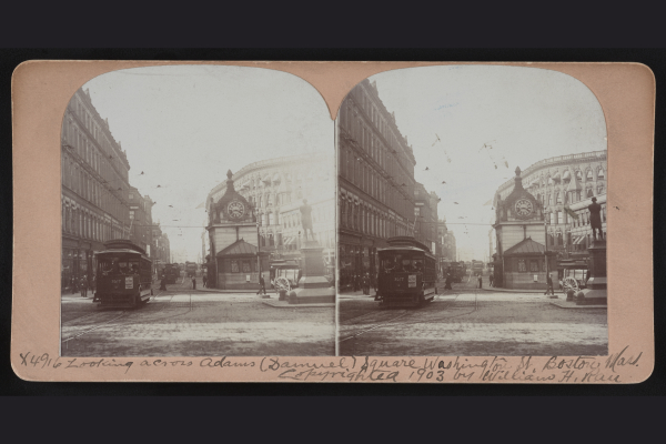 Print: Looking Across Adams Sq., Washington St., Boston, 1903 - Walmart.com