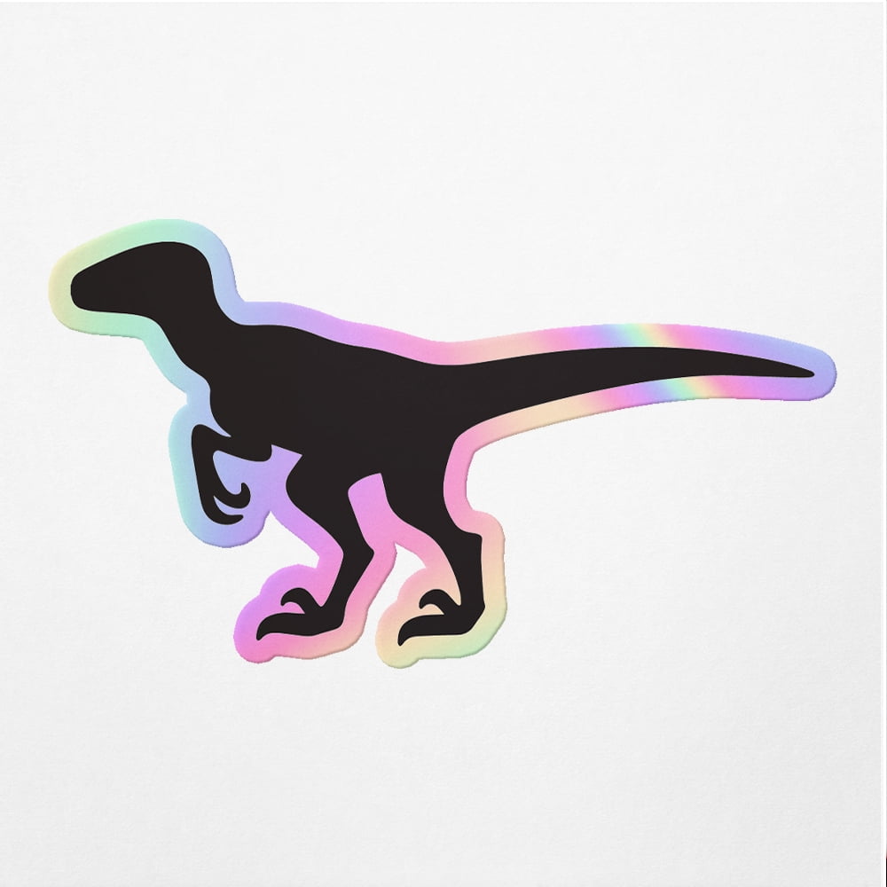 Vinyl Stickers Decals Of Velociraptor Funny Silhouette - Apply On Any ...