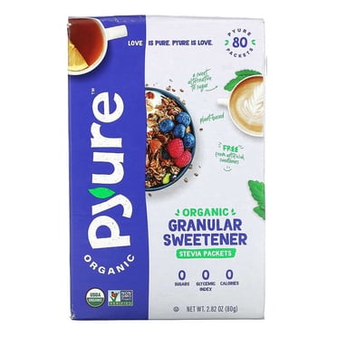 Pyure Organic Stevia Granular Sweetener Packets, 80 count, 2.82 oz ...
