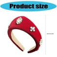 Black Plush Headbands with White Pearls Decoration for Women's Vintage ...