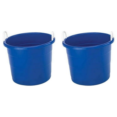 Mainstays 17-Gallon Rope-Handled Storage Tub, Black - Walmart.com