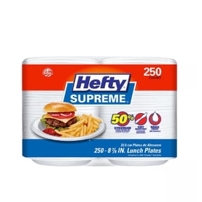 Hefty Supreme Foam Disposable Lunch Plates, 8 7/8", 250 Ct. - Walmart.com