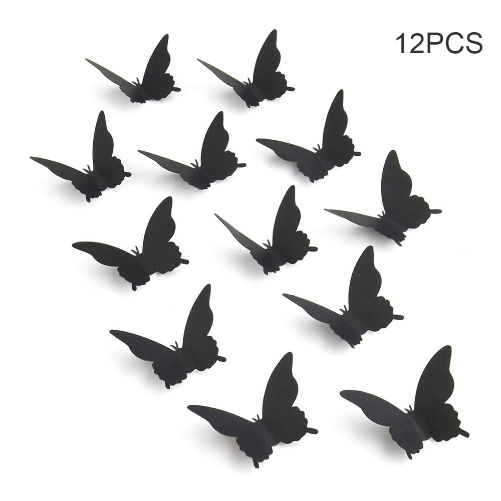 Click here for Unbranded 12-Pack Black 3d Butterfly Wall Stickers... prices