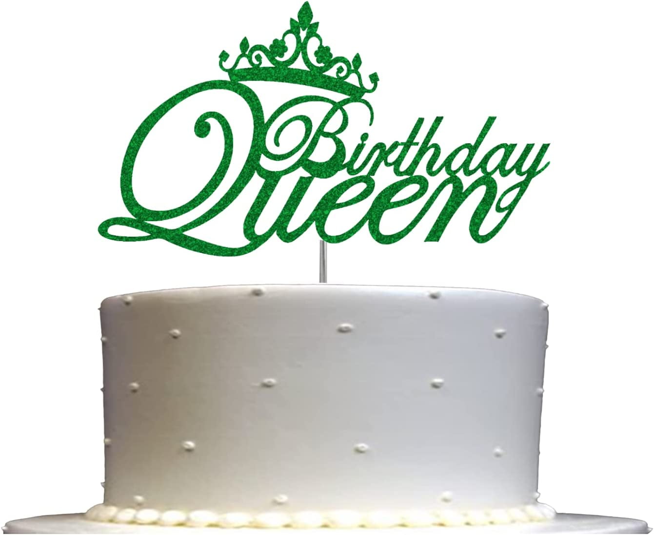 Birthday Queen Glitter Cake Topper, Birthday Party Decorations Ideas ...