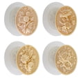 1pc, embossed flower candle silicone mold DIY oval aromatic soothing ...