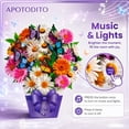 Birthday Card, Butterfly Cards with Music and Light, Flower Bouquet ...
