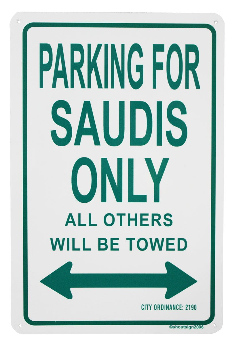 Saudi Arabia Parking Sign - Walmart.com