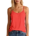 Bbyeadc Tank Tops for Women Built in Bra Basic Adjustable Strap Square ...