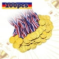 100-Piece Lightweight Plastic Gold Trophy Toy Medals for Kids, Winner ...