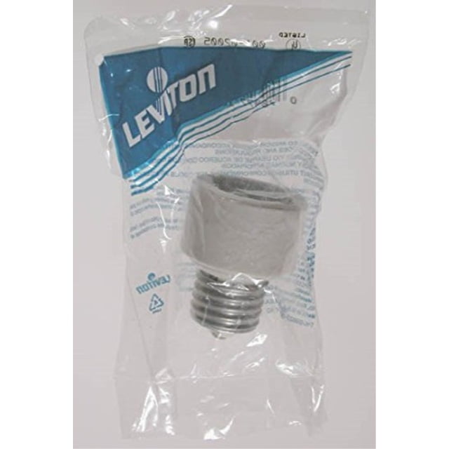 Leviton 2005 001-0-000 1-Piece Socket Adapter, 660 W, 250 V ...