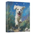 3 Ring Binder with Flattened Metal Clip 1.5" Round Rings Binder ...