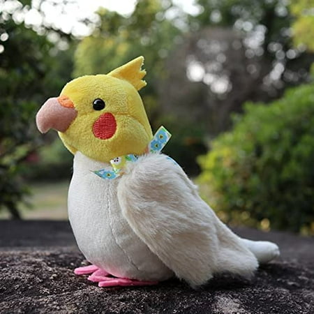 5.5" Cute Cockatiel Plush Toy Real Life Soft Lovebird Budgerigar Budgie ...