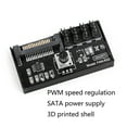 4 Way PWMs Fan Controller Hubs for Servers PC NAS Multiple Fan Speed ...
