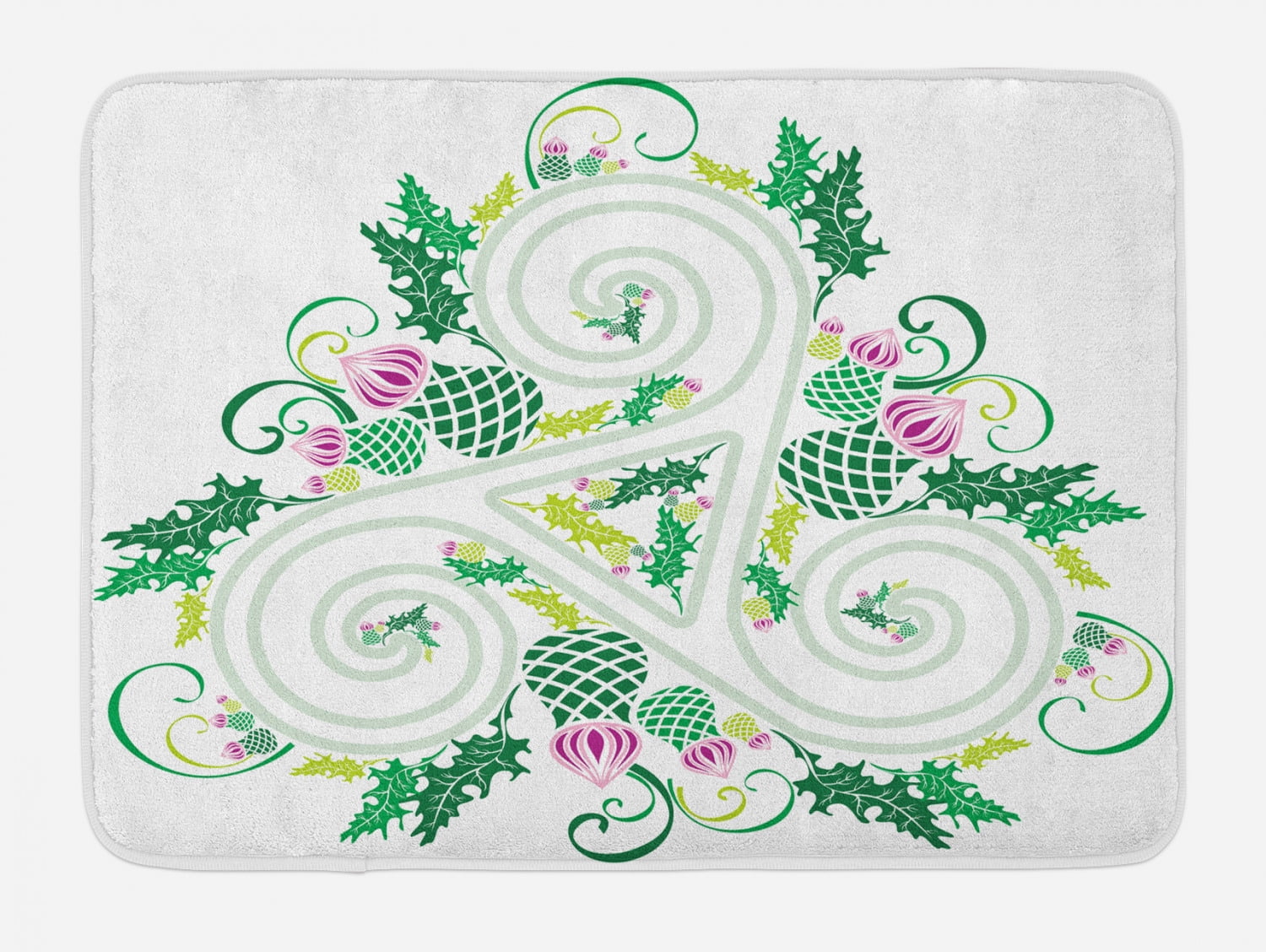 Celtic Bath Mat, Three Legged Macro Single Celtic Form with Curved ...