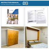 Queen Vertical Deluxe Murphy Bed Kit Murphy Bed Kit Queen Murphy Bed Hardware DIY Murphy Bed Kit ...